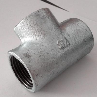 China plain galvanized malleable iron tee with BS thread for sale