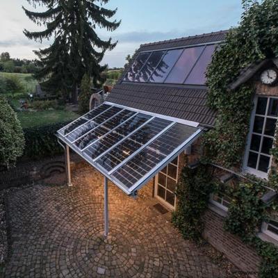 Cina Modulo solare cristallino fotovoltaico trasparente dei pannelli solari su ordinazione di vetro doppi Bifacial in vendita
