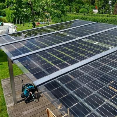 Cina Modulo solare cristallino fotovoltaico trasparente dei pannelli solari su ordinazione di vetro doppi Bifacial in vendita