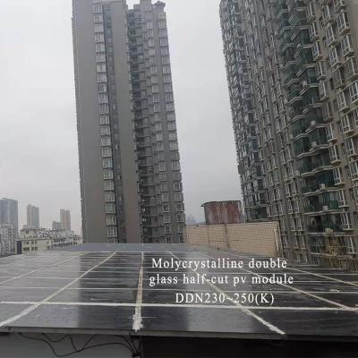 China Painéis solares Monocrystalline de vidro transparentes picovolt do módulo Monocrystalline do CE BIPV à venda