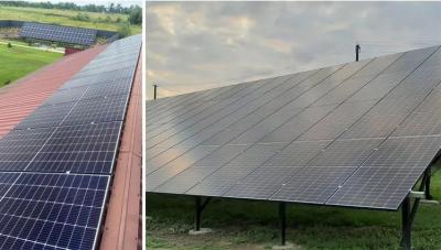 中国 高性能平たい箱で屋根をふかれるモノクリスタルPVモジュール500w 650wモノラルPercの半分 販売のため
