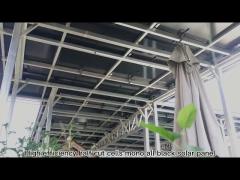 Monocrystalline 380W 24V BIPV υψηλή κατηγορία πυρασφάλειας ηλιακών πλαισίων