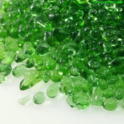China 2-4mm Green Glass Beads for Swimming pool for sale