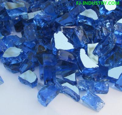 China 1/4' 1/2' Cobalt Blue Tempered Broken Glass for Outdoor Fire Pit for sale