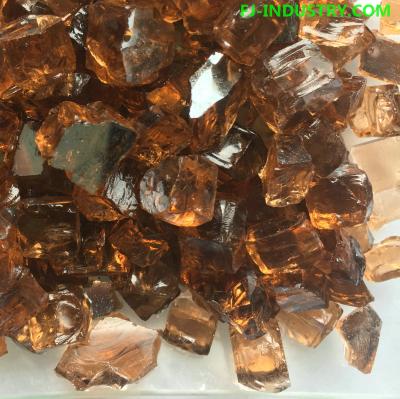 China 1/4' 1/2' Copper Tempered Broken Glass for Outdoor Fire Pit for sale