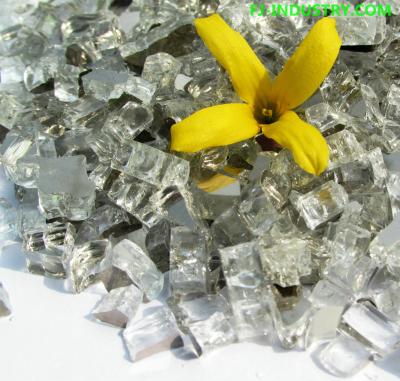 China 1/4' 1/2'  titanium Tempered Broken Glass for Outdoor Fire Pit for sale