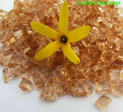 China 1/4' 1/2'  champagne Tempered Broken Glass for Outdoor Fire Pit for sale