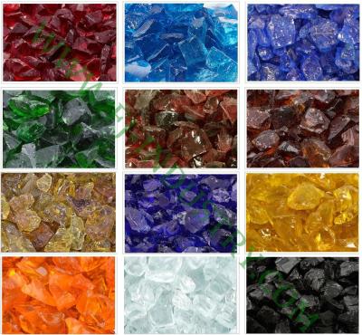 China Color Broken Glass cullet/  crushed glass for Outdoor Fire Pit for sale