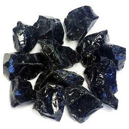 China Black Broken Glass cullet/  crushed glass for Outdoor Fire Pit for sale