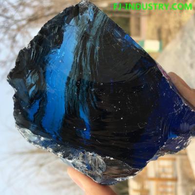 China Ocean Blue Gabion Glass for Landscaping for sale