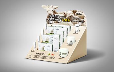 China Lanolin Compact Design Counter Top Paper DIsplay Box for Cosmetics Retail for sale