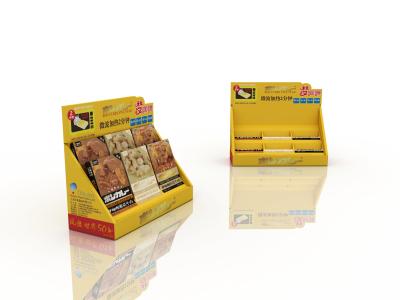 China Snack Promotional Two Layers Paper Counter Display Racks for sale
