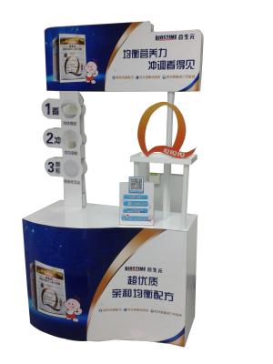 China Baby Milk Food Retail Paper Display Stand  With Advertisment for sale
