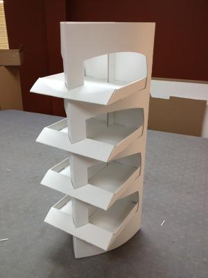 China Wholesale White Sample Corrugated Board Display Stand Display Rack for sale