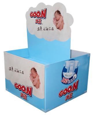 China China Suppliers Custom Baby Diapers Product Display Big Header Dump Bins for Sale for sale