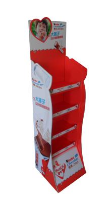 China Manufacturer Chocolates Retail B-flute Board Promote 4-Tier Display Shelf Display Stand for Sale for sale