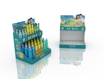 China Two Tiers Durable Eco-friendly Tablee Display Box with Advertising Header for sale