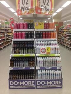 China Combined Type Large Size Cardboard Display Shelf for Shampoo Promotion for sale