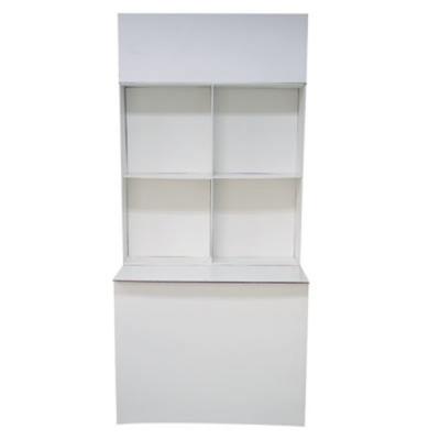 China White sample portable corrugated board two shelves display showcase for sale