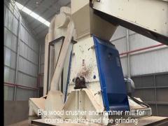 3t/H 75kw Wood Chip Hammer Mill Machine For Peanut Shell
