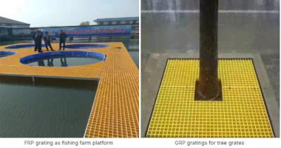 China FRP GRP Molded Grating Pultruded Multiple Grate / Grille Leakage Grid for sale