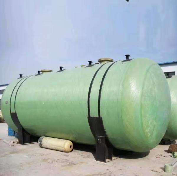 Quality Horizontal FRP Storage Tank Fiberglass Container For Water Oil Gasoline Acid for sale