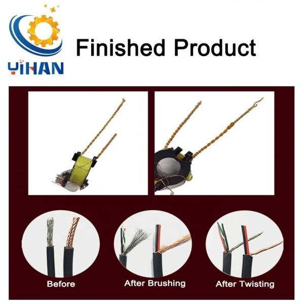 Quality 10W Motor Power Shielded Wire Brushing Machine with Braided Wire Reeling for sale