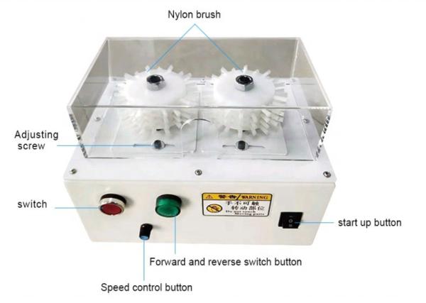 Quality 10W Motor Power Shielded Wire Brushing Machine with Braided Wire Reeling for sale