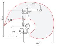 China IRB 2400/10 Ceiling Mount Robot 10kg Payload 1.55m Reach 6 Axis Industrial Automation for sale