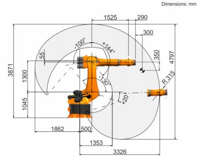 Chine KR 240 R3330 Kuka Utilisation du bras robotique à grande vitesse pour le traitement de l'usinage du sol à vendre