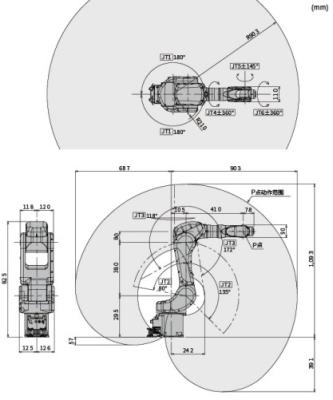 China Kawasaki Robot Arm RS005L use  for handling, loading and unloading, gluing for sale