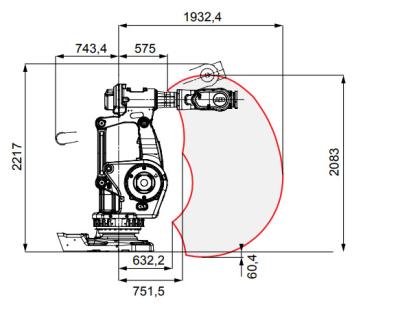 Cina Braccio robotico IRB 6660 205kg 1,9m abb 920t eds marchi file delle industrie robotiche in vendita