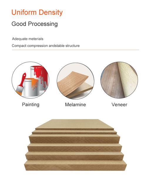 Quality Indoor Moisture MDF 18mm Plywood Moisture Proof MDF Board For Thailand for sale