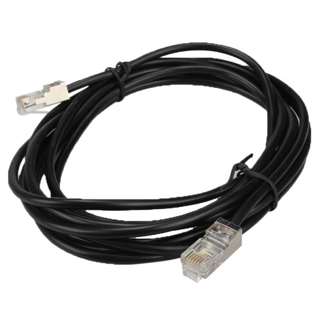 RJ11 Plug To Plug 6PIN Black Telephone Cable Cord With Shield