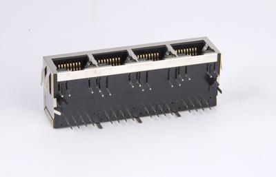 Cina Potere sopra il singolo porto di Ethernet RJ45 con la terra del pannello dello schermo di EMI del LED e la terra del PWB in vendita
