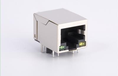 Cina Connettore RJ45 con del trasformatore 10/100 della base-Tx della linguetta il singolo porto LED giù con l'entrata laterale L=21.1mm TM111B01AB1 in vendita