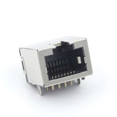 Cina Connettore femminile del PWB RJ45 del singolo porto con magnetica integrata TM5JE811EXX12 in vendita