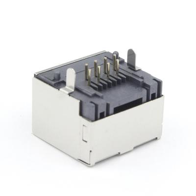 Cina Connettore femminile del PWB RJ45 del singolo porto con magnetica integrata TM5JE811EXX12 in vendita