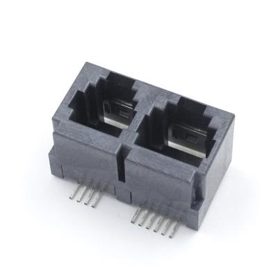 Cina Linguetta dell'incavo del PWB di LCP UL94V-0 1X2 SMD Rj11 SU TM52DSMT6612S 6P + 4P ISO9001 in vendita
