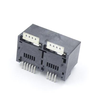 Cina Linguetta dell'incavo del PWB di LCP UL94V-0 1X2 SMD Rj11 SU TM52DSMT6612S 6P + 4P ISO9001 in vendita