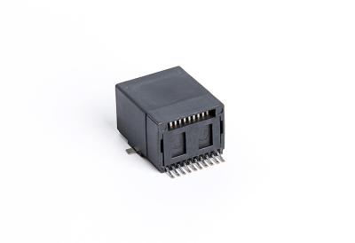 中国 穴の涼しい黒6U TM56S011SXX43による薄型10p10c縦Rj45メス コネクタ 販売のため
