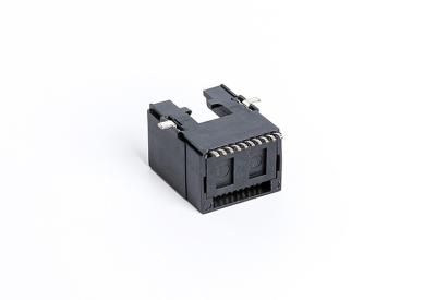 中国 穴の涼しい黒6U TM56S011SXX43による薄型10p10c縦Rj45メス コネクタ 販売のため