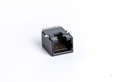 中国 穴の涼しい黒6U TM56S011SXX43による薄型10p10c縦Rj45メス コネクタ 販売のため