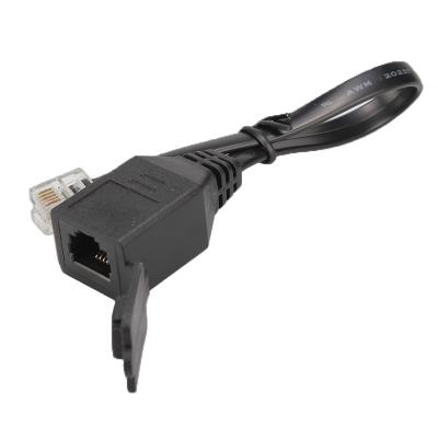 China Male To Female RJ11 Telephone Extension Cable With Dust Cover for sale