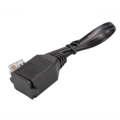 China Male To Female RJ11 Telephone Extension Cable With Dust Cover for sale