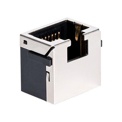 Chine Connecteur du bouclier Rj45 d'alliage de cuivre avec l'arrêt Tab Up 8P8C SMT de panneau à vendre