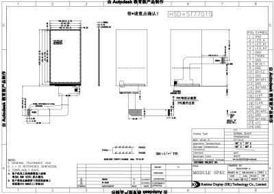 Cina esposizione a 4,5 pollici di tocco di 2.8v TFT, schermo attivabile al tatto capacitivo verticale di TFT in vendita