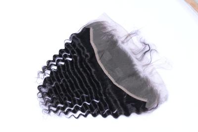 China Wholesale Remy Indian Human Hair Deep Wave 13x4 Lace Frontal With Baby Hair for sale