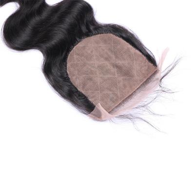 China Elegant-wig Quality Indian Hairpiece Free Parting Natural Hairline Silk Base Lace Closure for sale