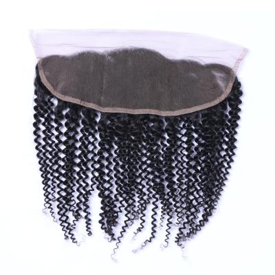 China Elegant-wig Cheap Remy Indian Hair Kinky Curly Lace frontal Natural Hairline Bleached knots for sale